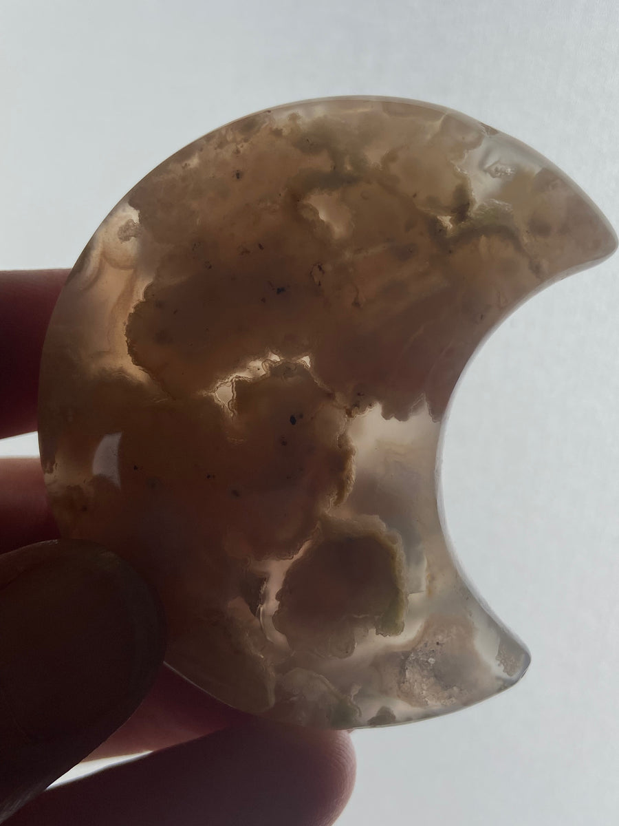 Flower Agate Moon 3 – Stone Haven Gems
